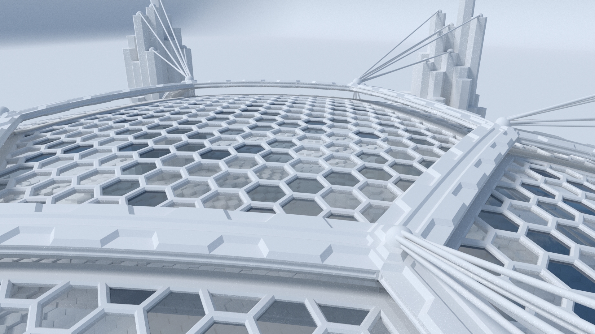 Sci fi landscape hexagon 3D model | 1145270 | TurboSquid