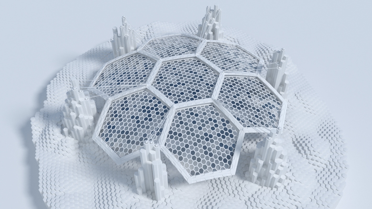 Sci fi landscape hexagon 3D model | 1145270 | TurboSquid