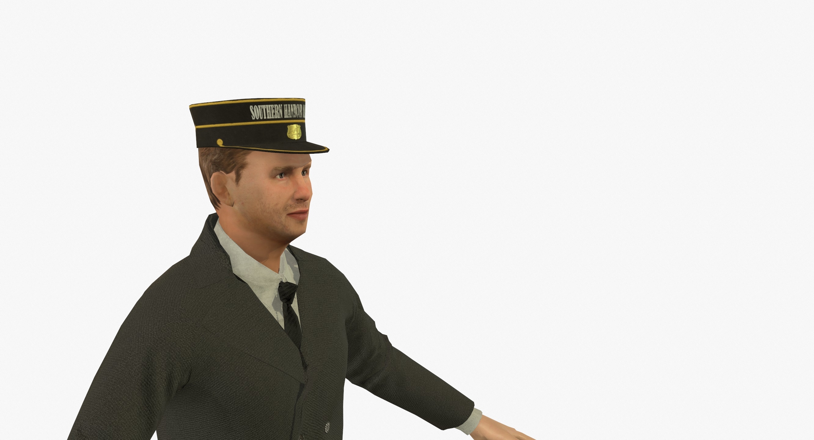 Railroad porter rigged pbr 3D model | 1145290 | TurboSquid