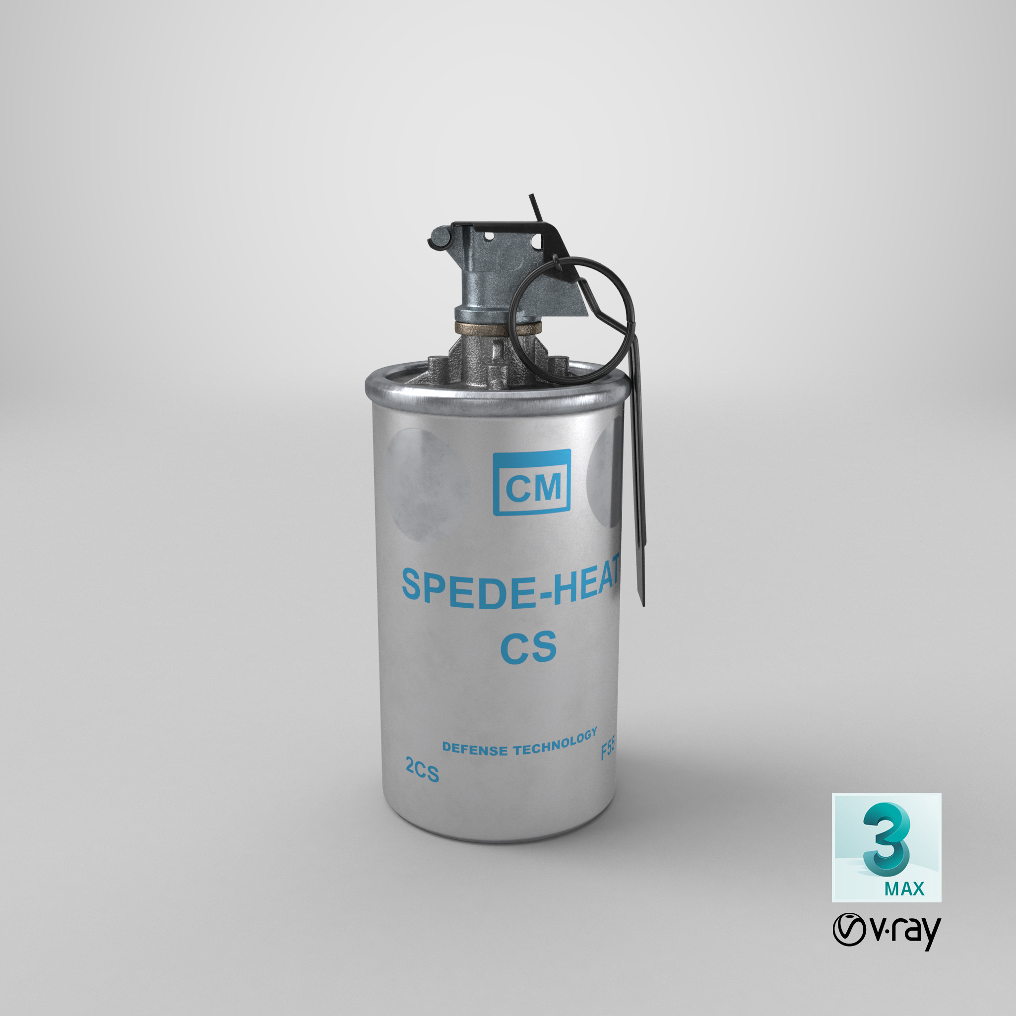 Tear gas canister 01 3D | 1145414 | TurboSquid