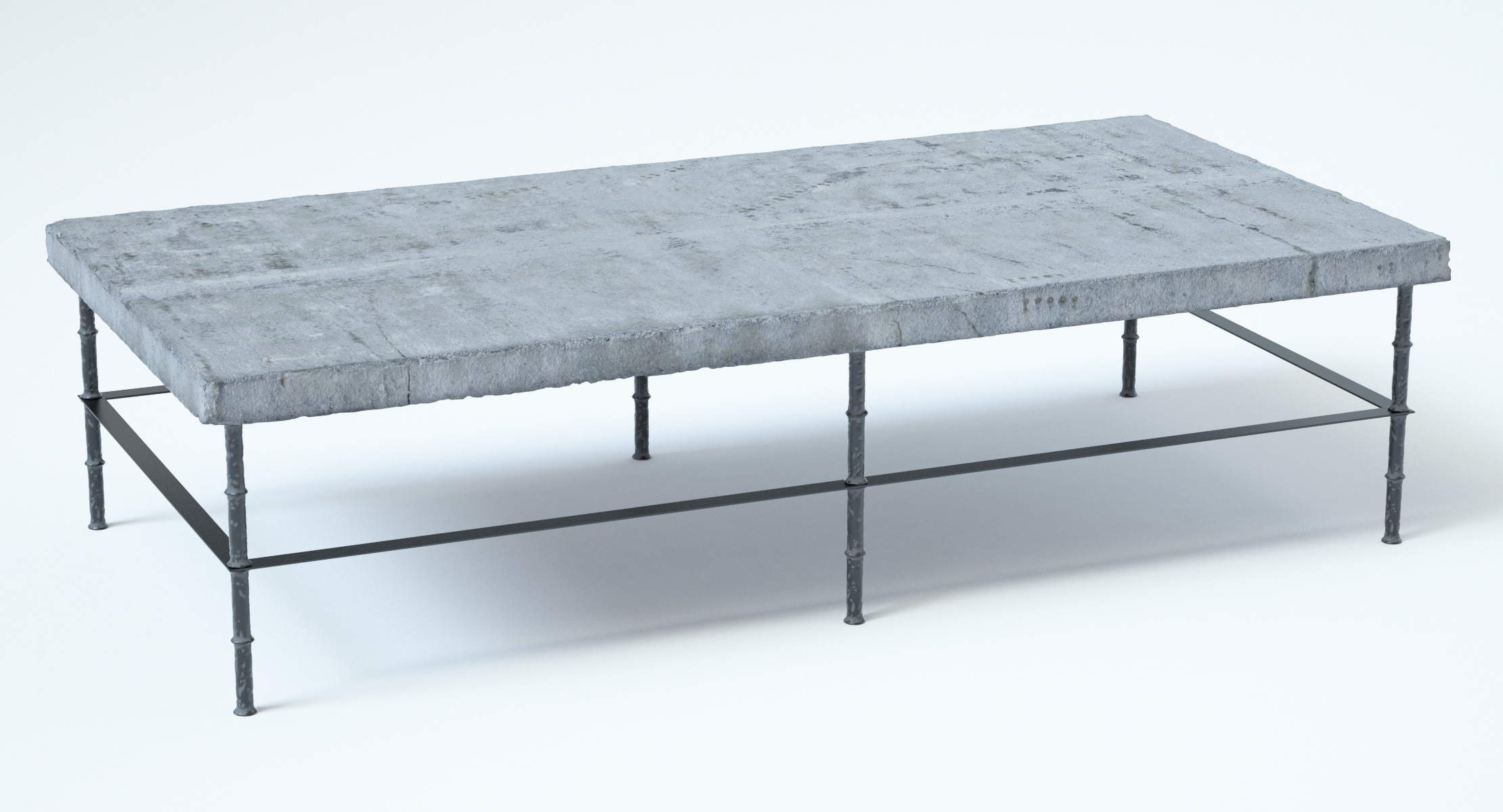 3D rowen bluestone rectangular coffee table model | 1145500 | TurboSquid