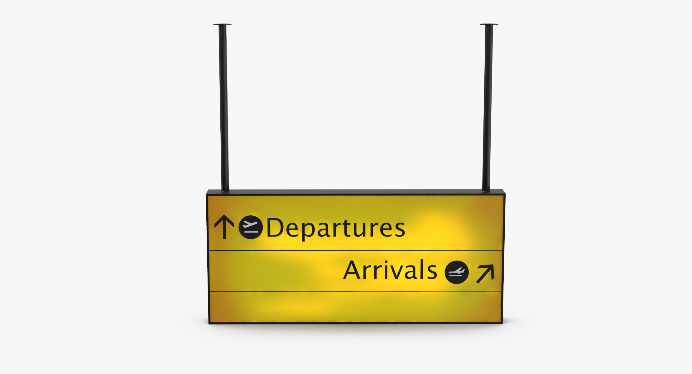3D model airport departures arrivals sign | 1145624 | TurboSquid
