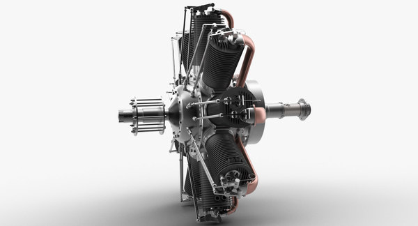3D clerget 9b rotary aircraft engine | 1145948 | TurboSquid