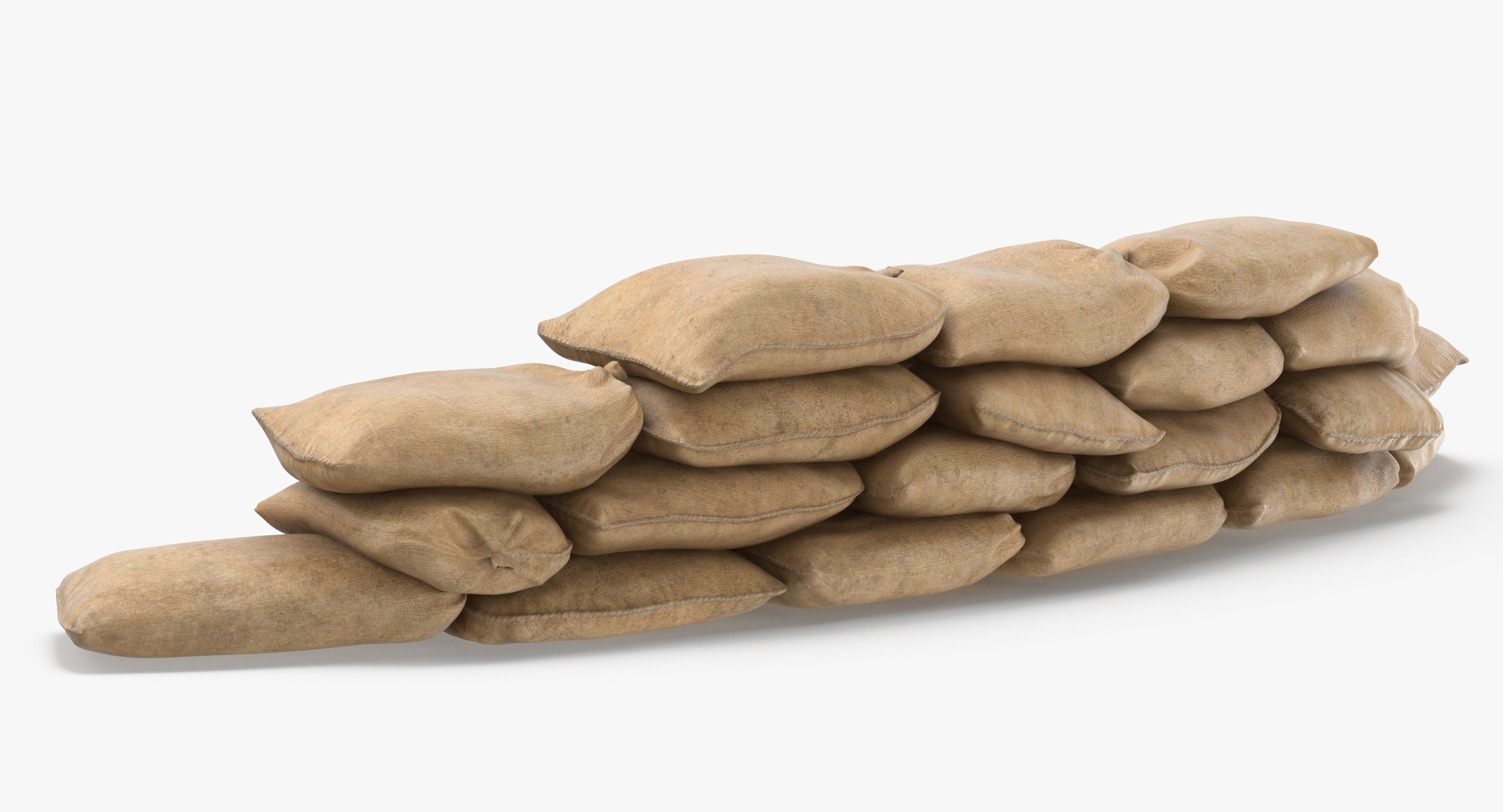 3D sandbag barricade 01 | 1146120 | TurboSquid