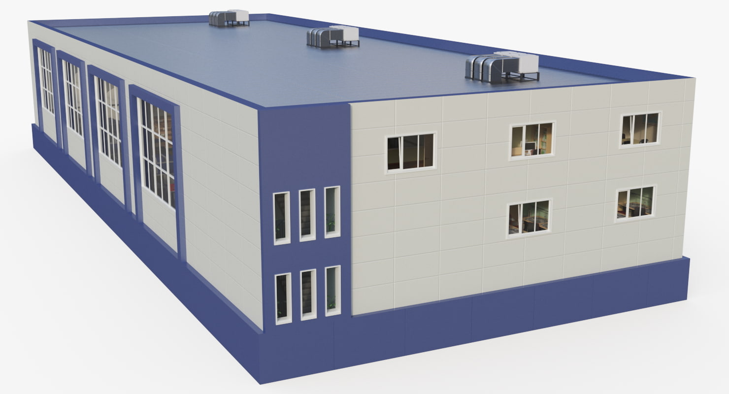 3D complex factory building | 1146631 | TurboSquid