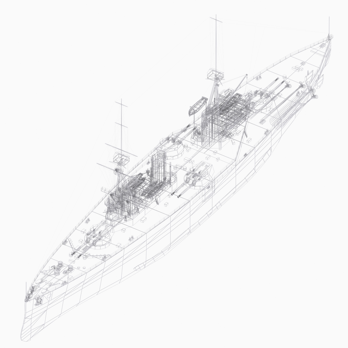 Invincible class battlecruiser royal navy 3D model | 1146675 | TurboSquid