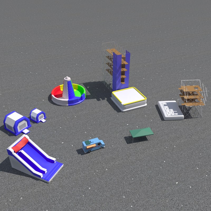 Set inflatable 3D model | 1146877 | TurboSquid