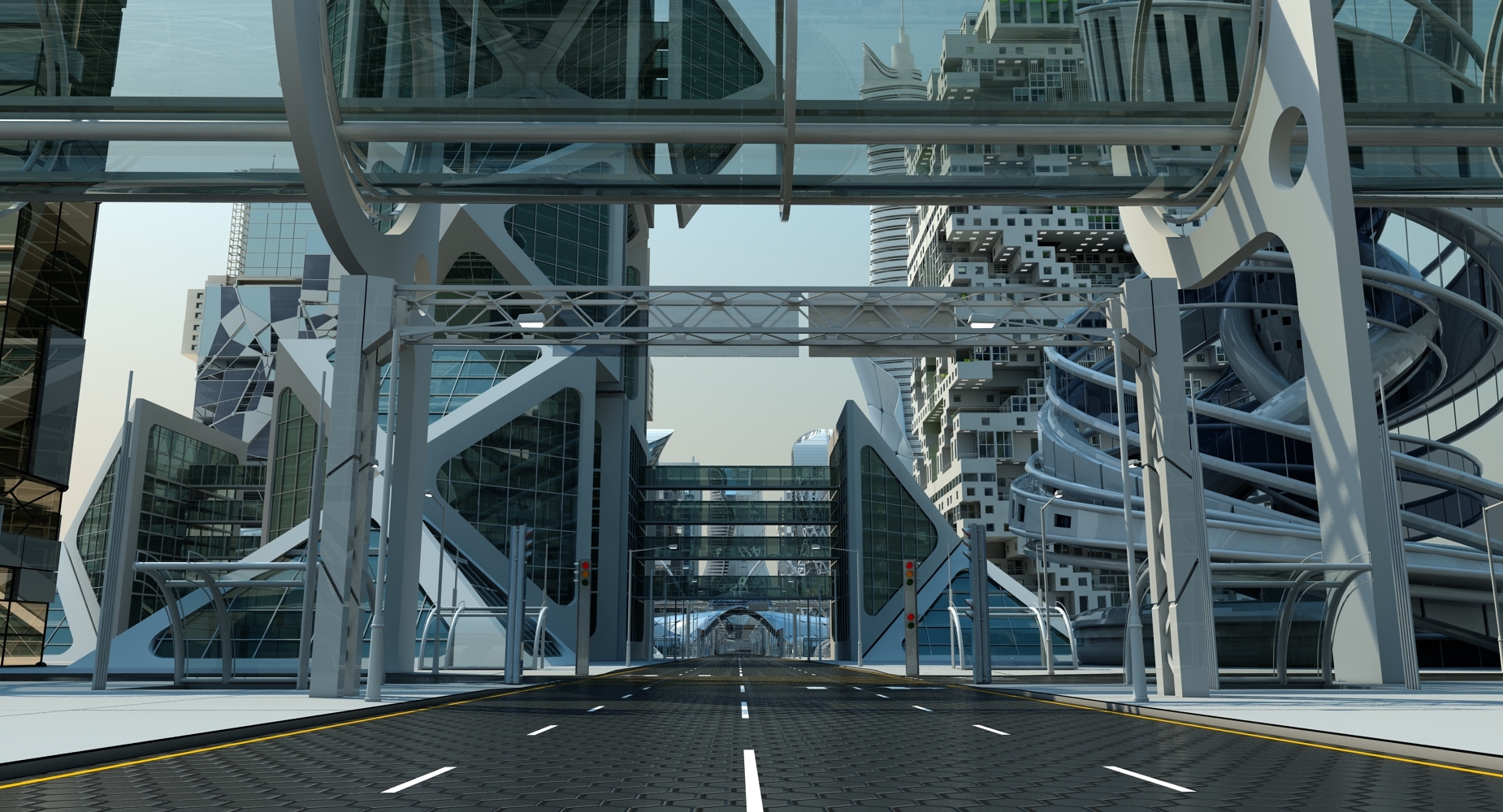 Future city road 3D | 1147639 | TurboSquid