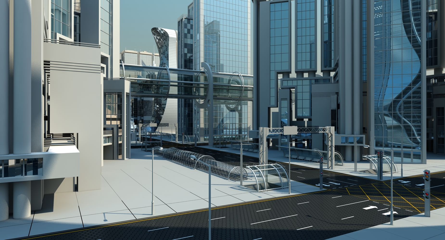 Future city road 3D | 1147639 | TurboSquid