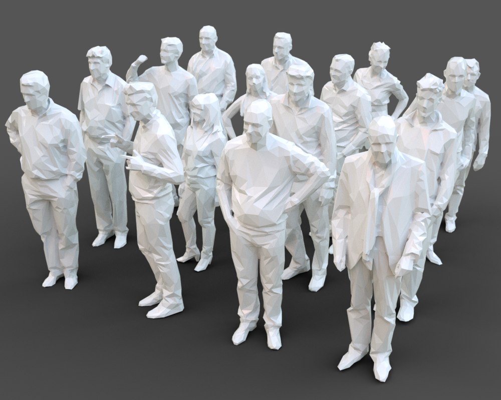 3D architectural stylized human character model | 1147650 | TurboSquid
