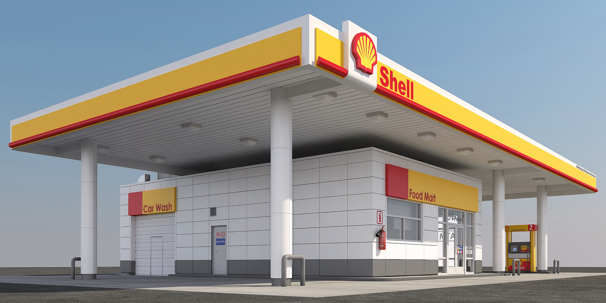 3D model shell gas station | 1147849 | TurboSquid