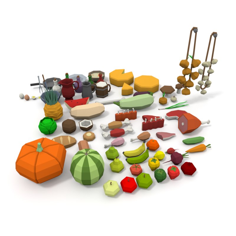 Pack food 3D | 1148105 | TurboSquid