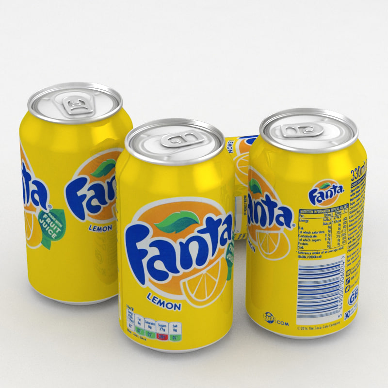 Beverage fanta lemon 330ml model | 1148142 | TurboSquid