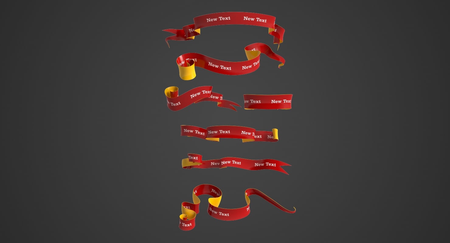 Banner set 3D model | 1148918 | TurboSquid