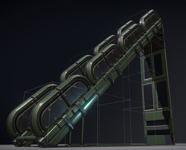 3D sci-fi ladders stairs floor model | 1149027 | TurboSquid