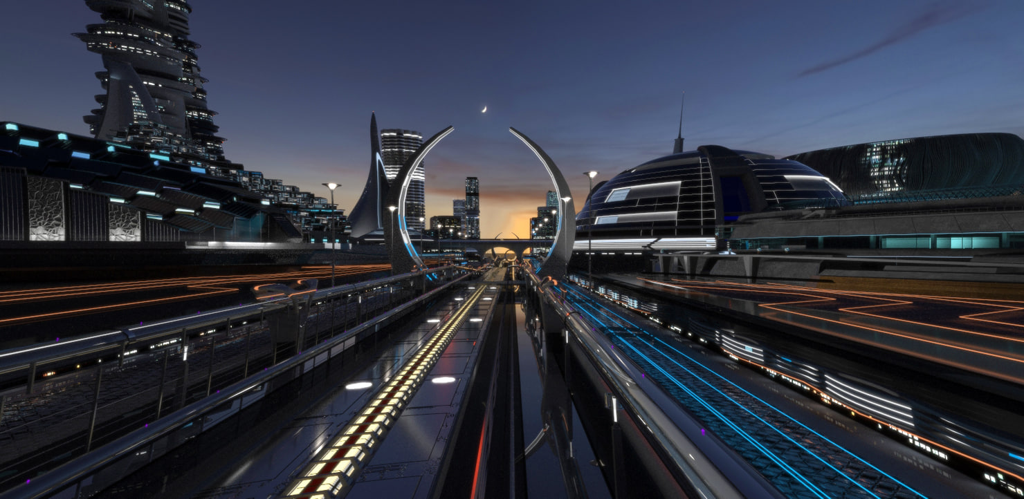 3D night future city - TurboSquid 1149187