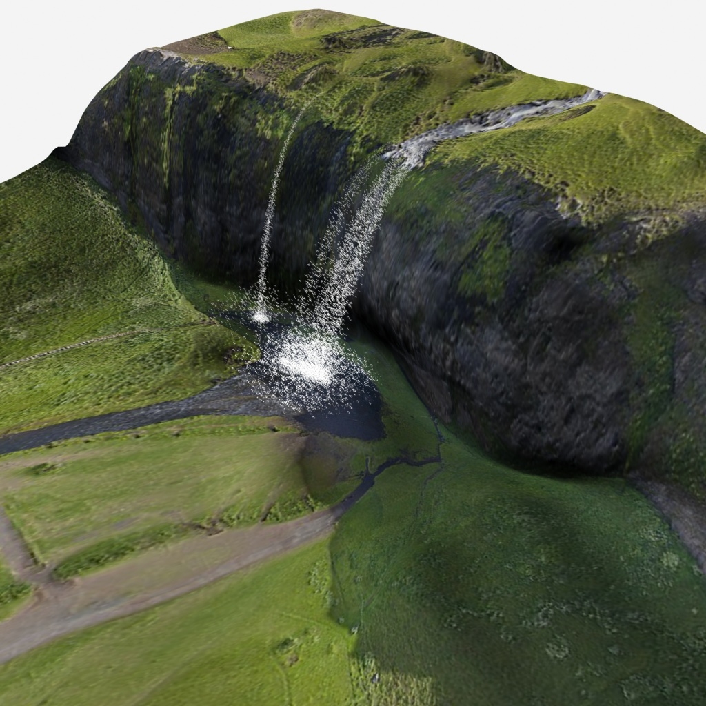 3D waterfall iceland model - TurboSquid 1149384