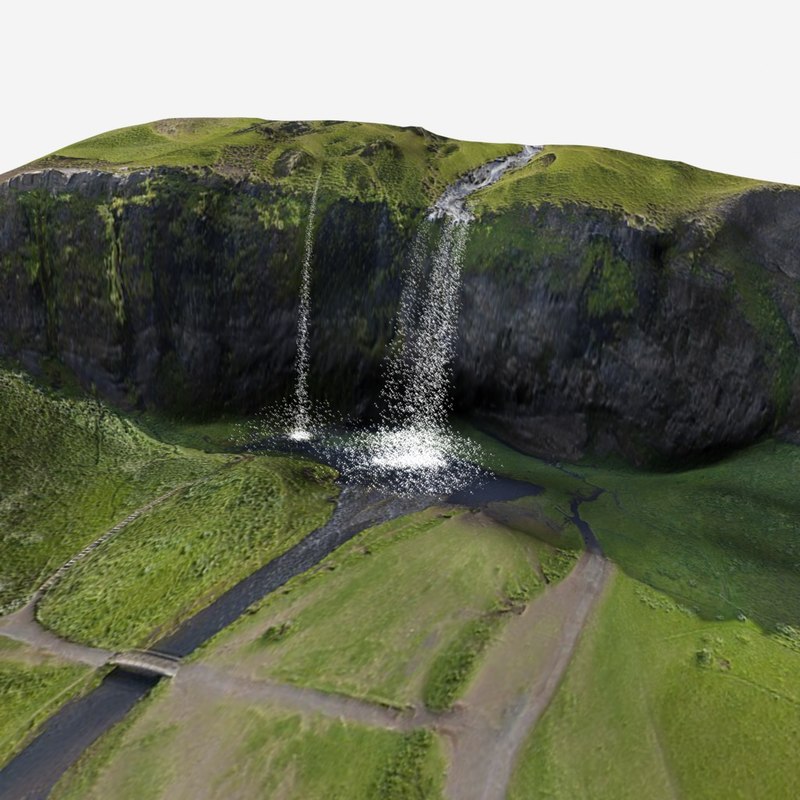 3D waterfall iceland model - TurboSquid 1149384
