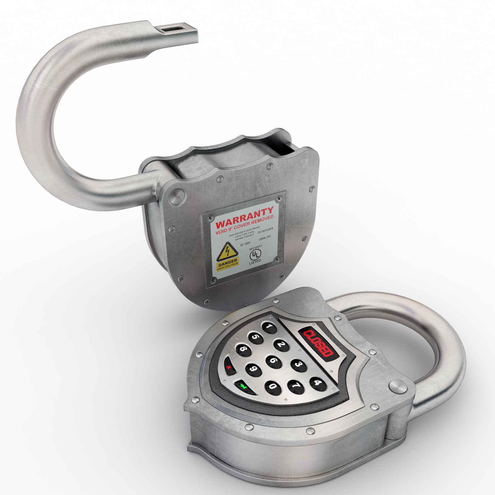 Free electronic padlock 3D - TurboSquid 1149519