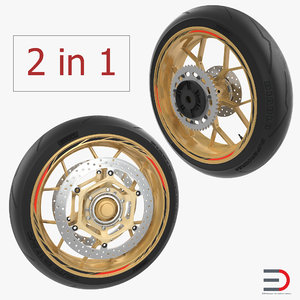 3D model motorcycle wheels - TurboSquid 1379404