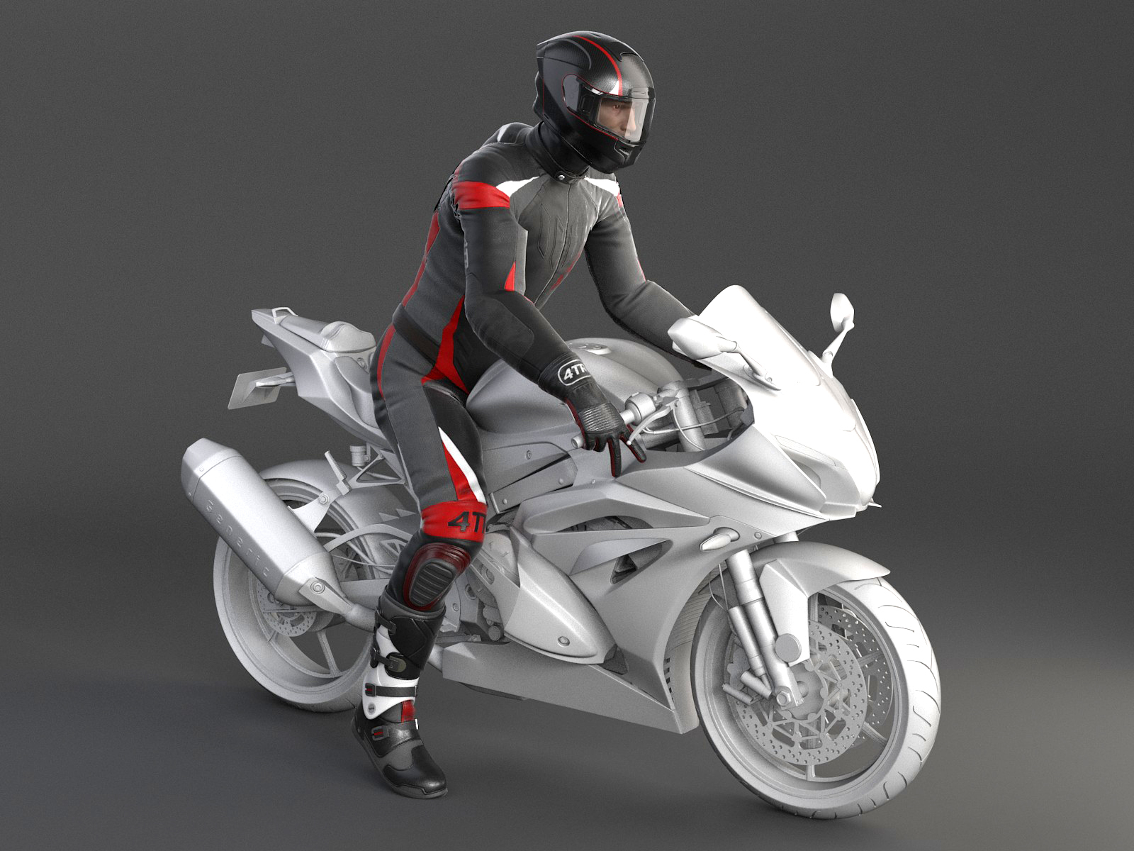 Biker motorcycle rider 3D model - TurboSquid 1149850