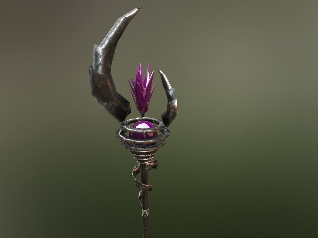 3D mage staff - TurboSquid 1149874