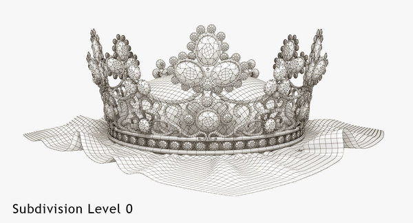 3D antique crown - TurboSquid 1149992