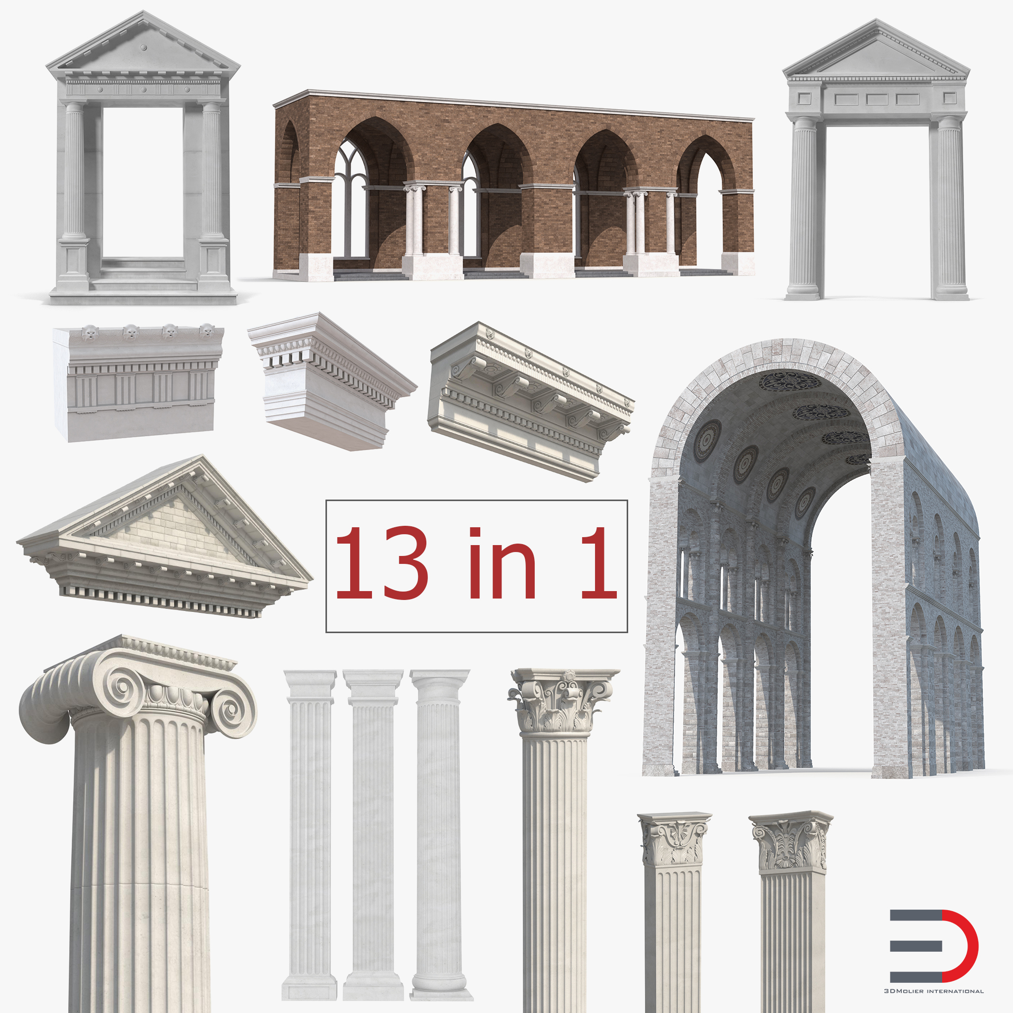 Greco roman architecture elements 3D - TurboSquid 1150051