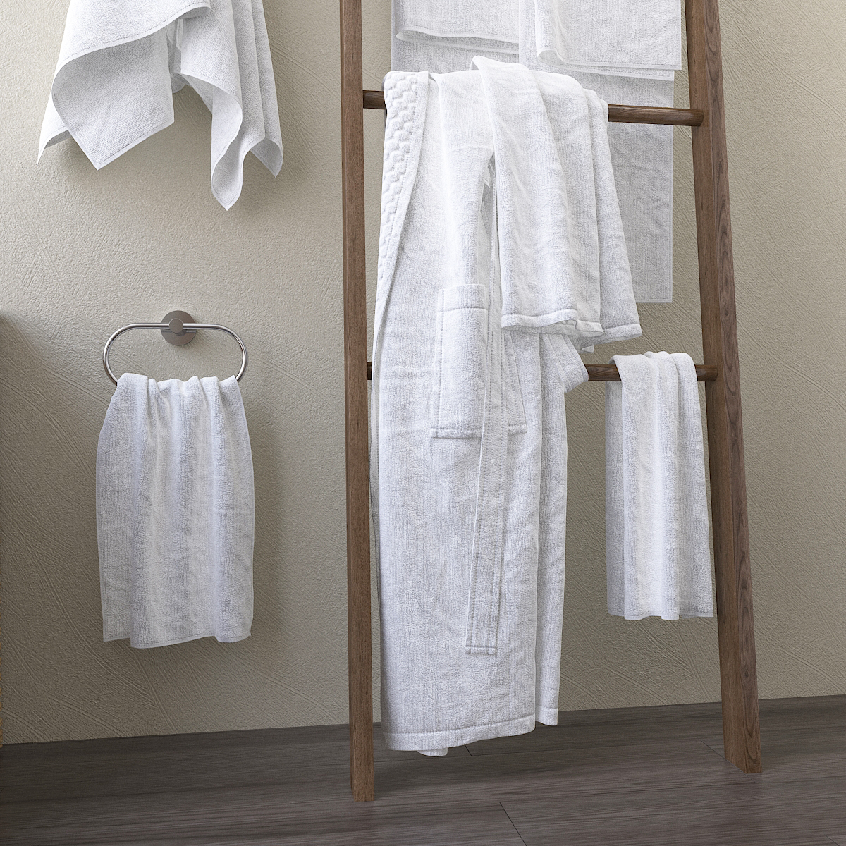 3D bath bathroom towel model - TurboSquid 1150093