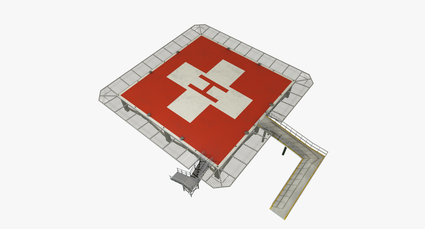Hospital helipad 3D model - TurboSquid 1150112