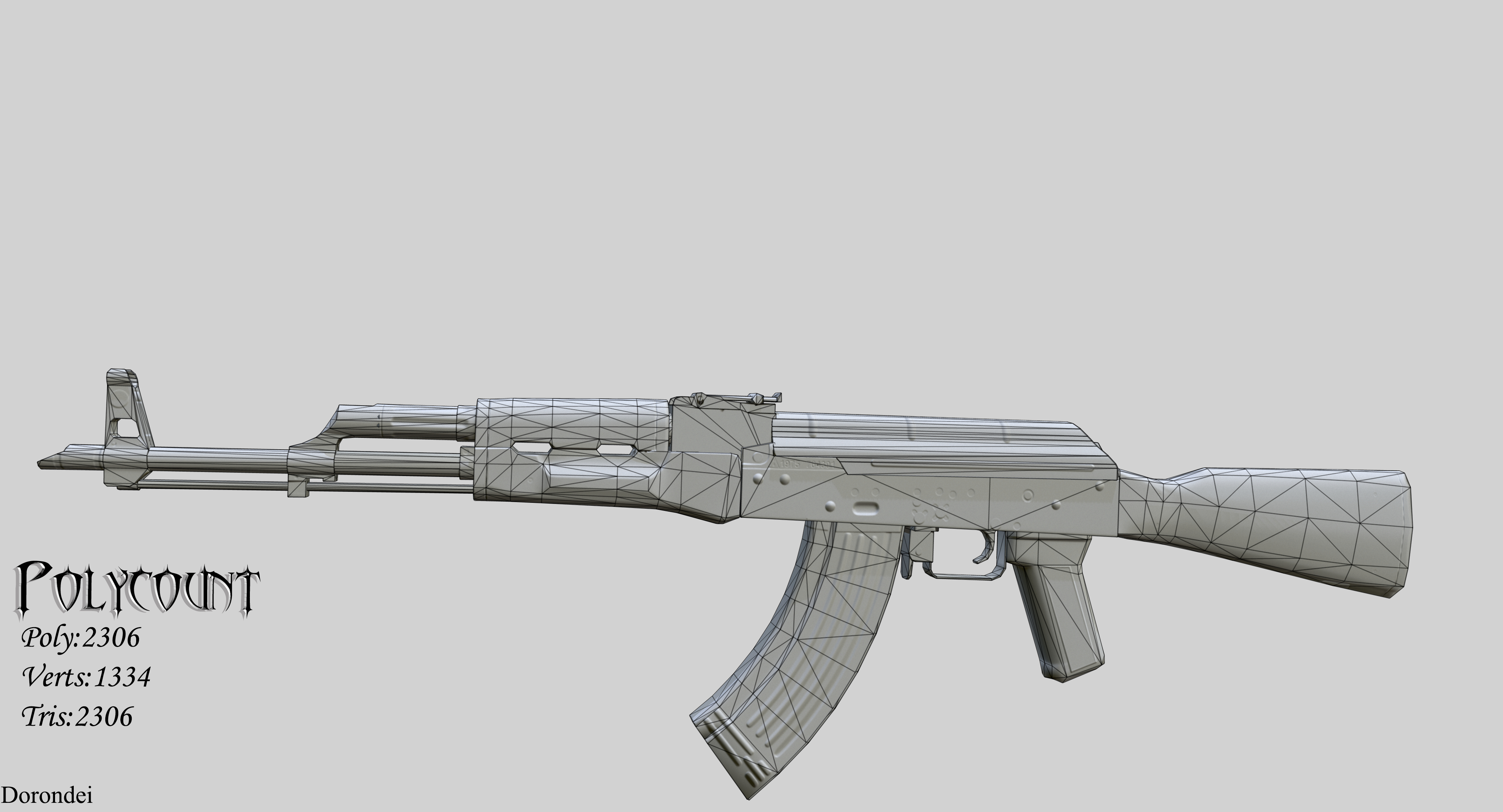 3D модель AK-47 Анимированный FPS - TurboSquid 1150144
