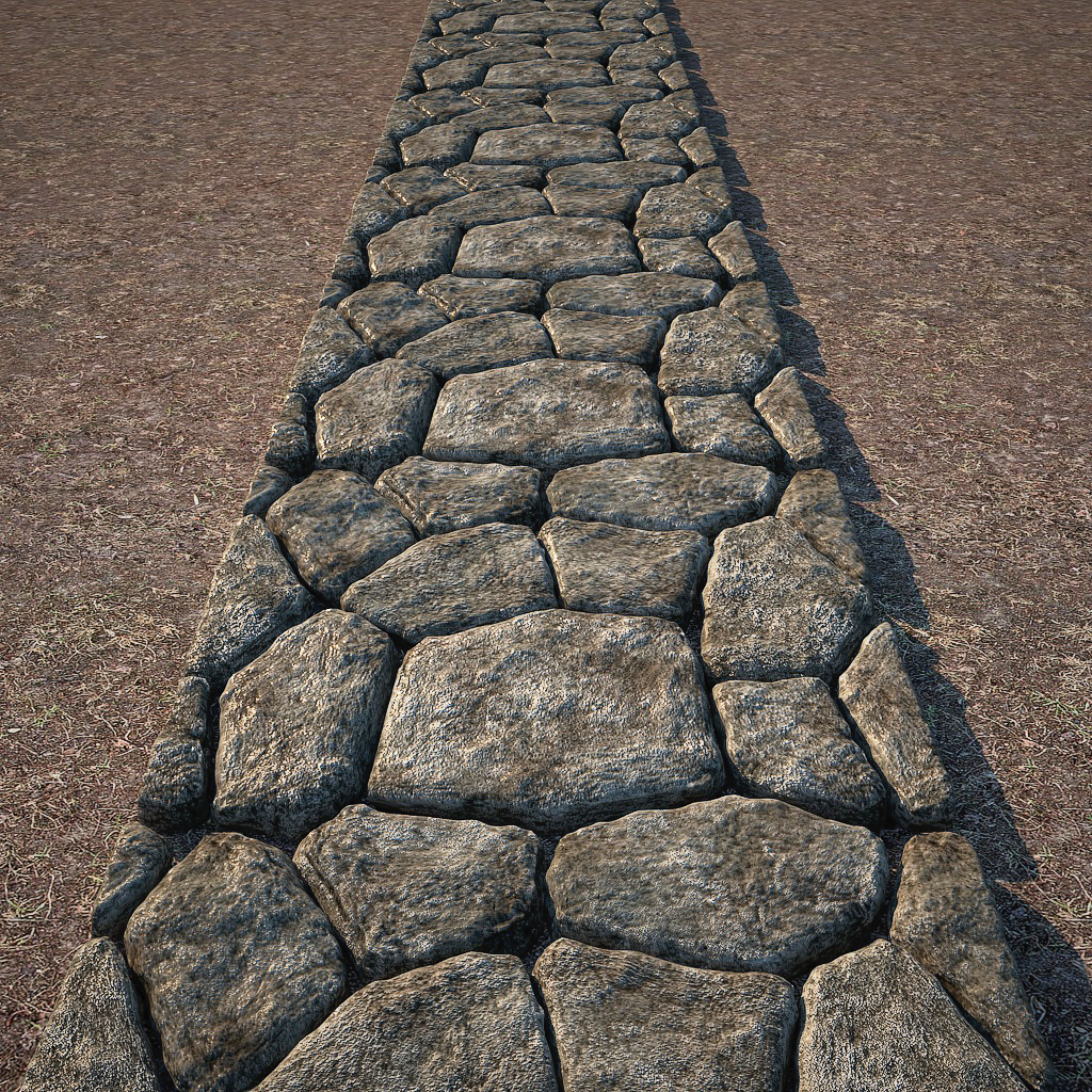 Stone walkway 3D model - TurboSquid 1150243
