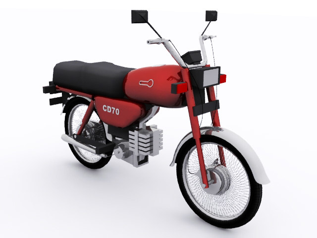 3D cd 70 motorbike - TurboSquid 1150342