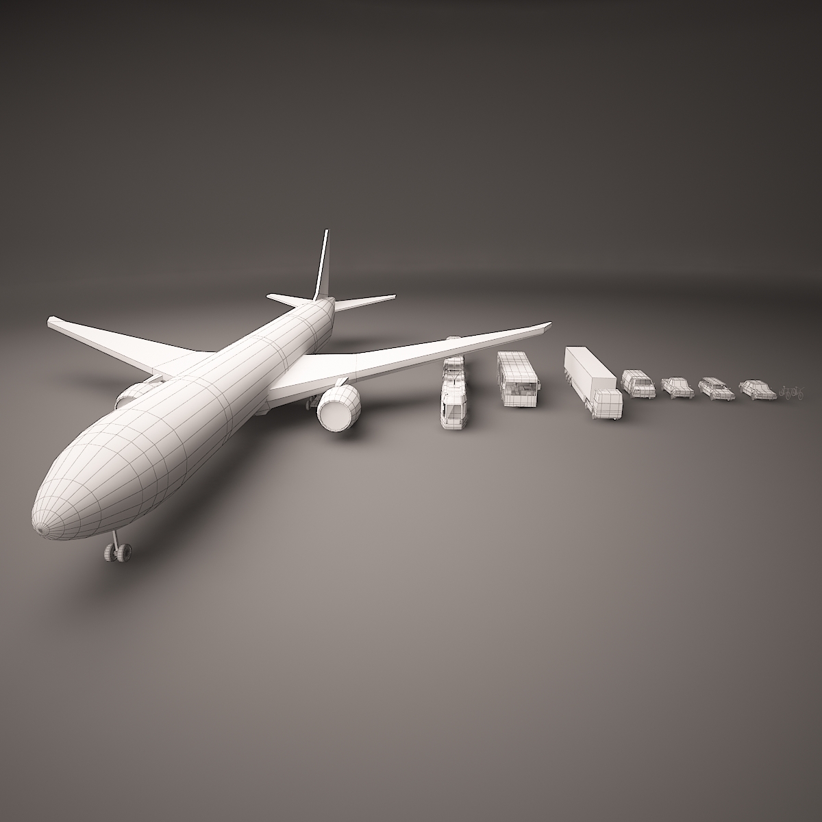 Simple transportation set simply 3D model - TurboSquid 1150446