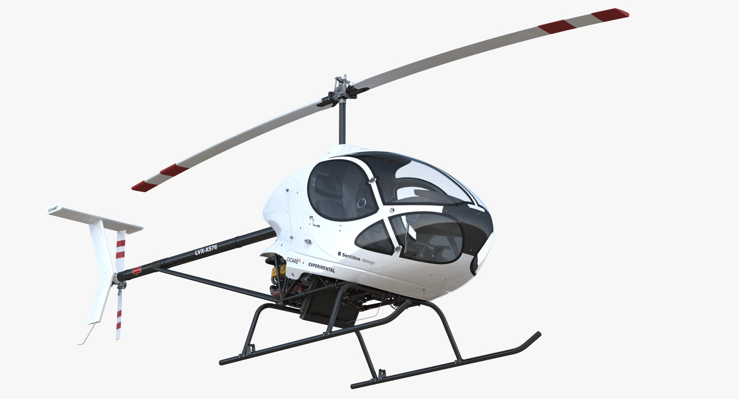3D ultra light helicopter cicare - TurboSquid 1150577