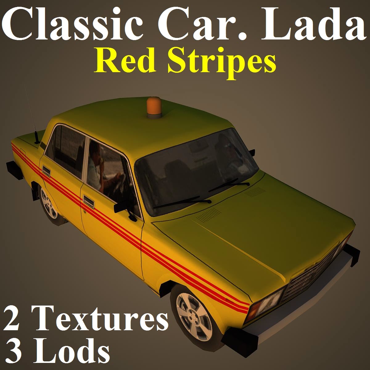 Classic car lada red 3D model - TurboSquid 1150599