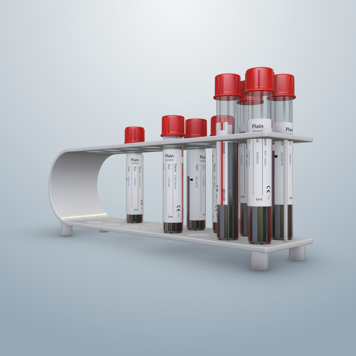 3D lab sample tubes model - TurboSquid 1150696