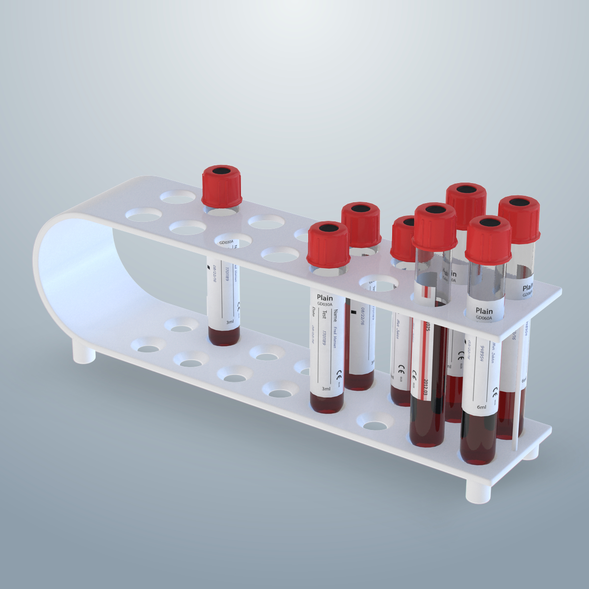 3D lab sample tubes model - TurboSquid 1150696