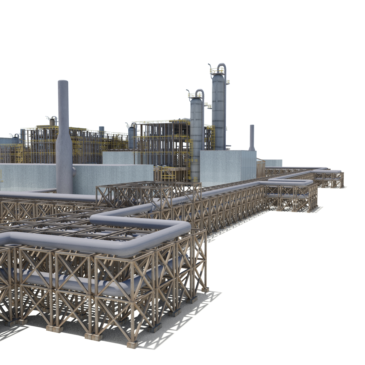 3D industrial natural gas plant - TurboSquid 1150802