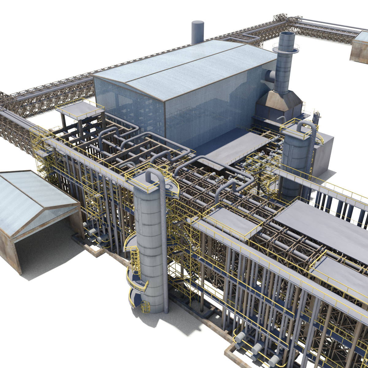 3D industrial natural gas plant - TurboSquid 1150802