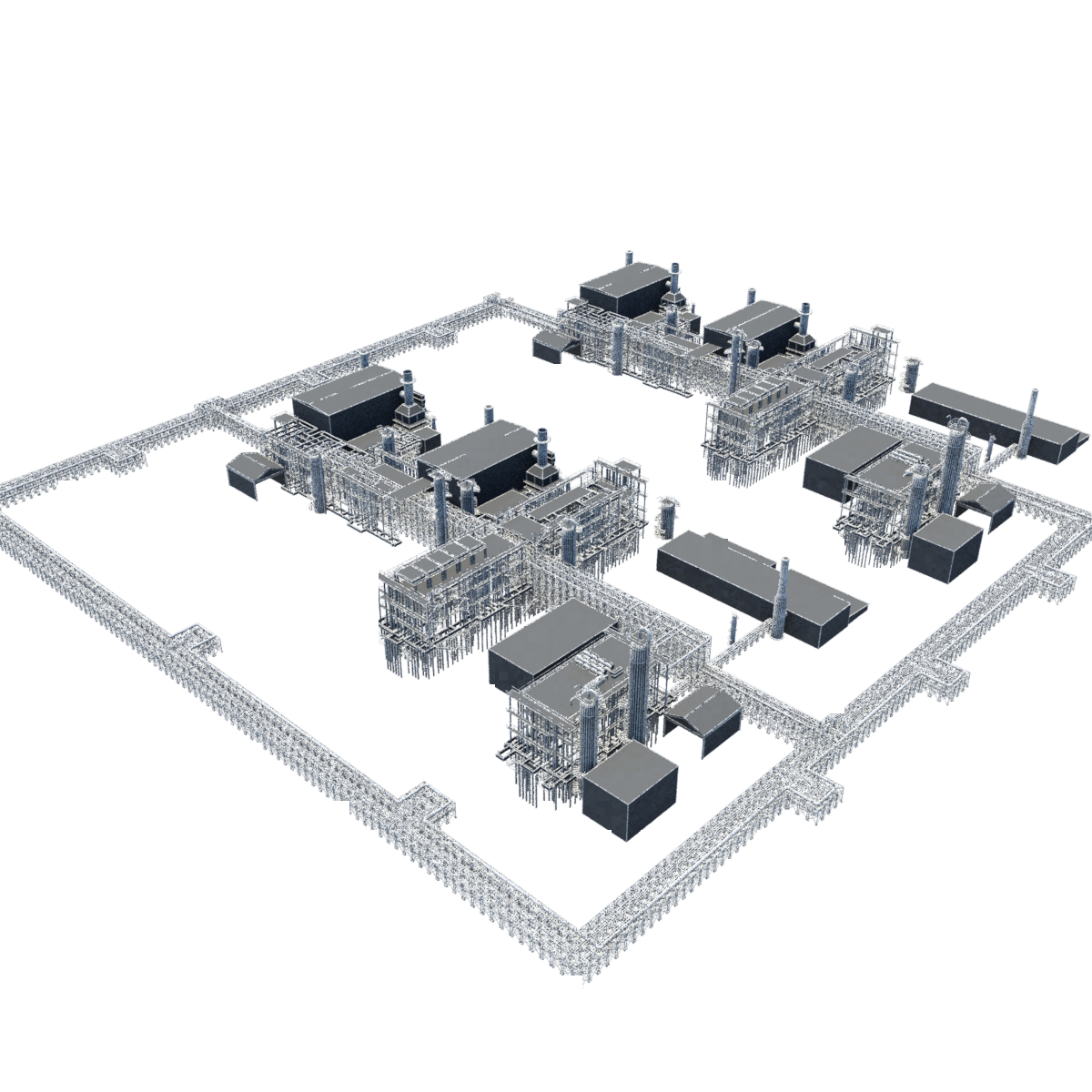 3D industrial natural gas plant - TurboSquid 1150802