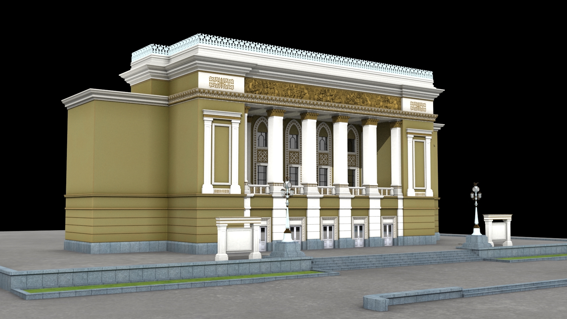 Ópera de Abay (ópera de Almaty) Modelo 3D - TurboSquid 1150854