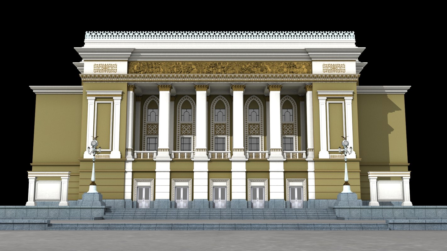 3D abay opera house almaty model - TurboSquid 1150854