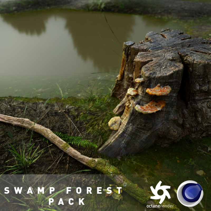Pond swamp scene forest 3D model - TurboSquid 1151170