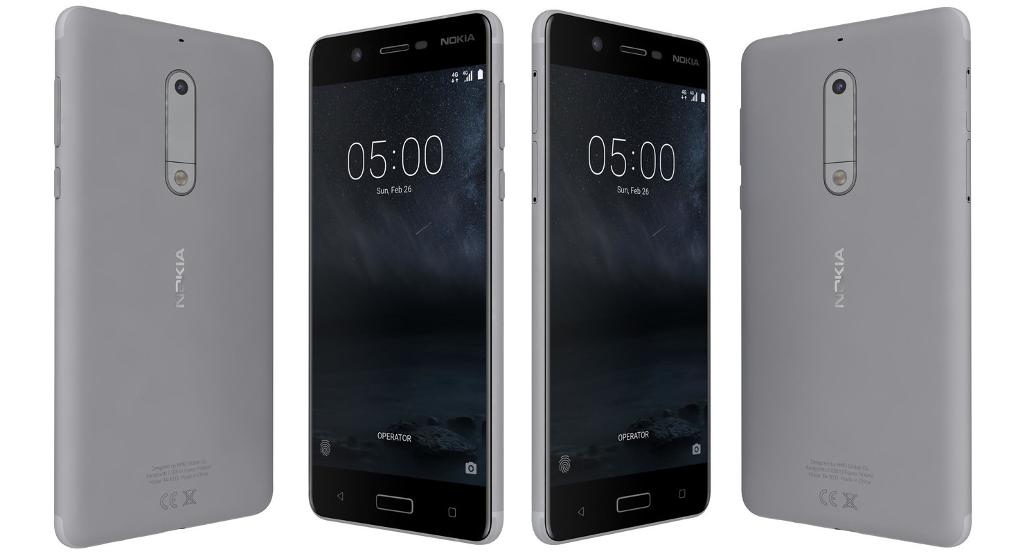 Nokia 5 silver 3D model - TurboSquid 1151183