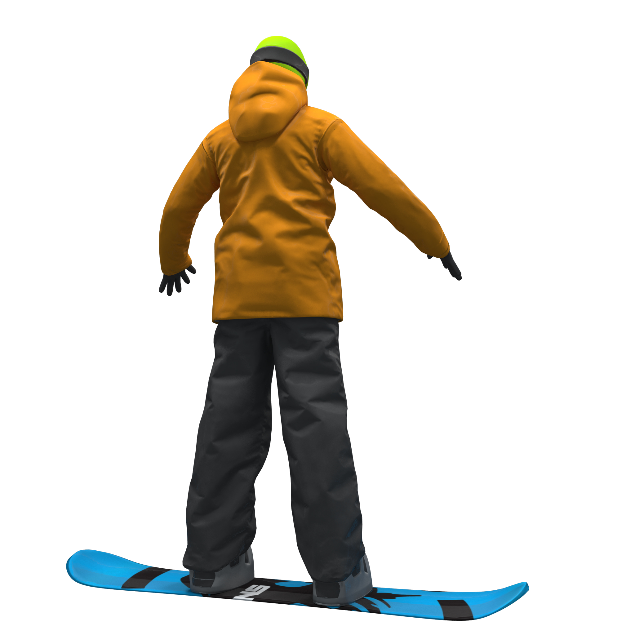 Snowboarder snow board 3D model - TurboSquid 1151191