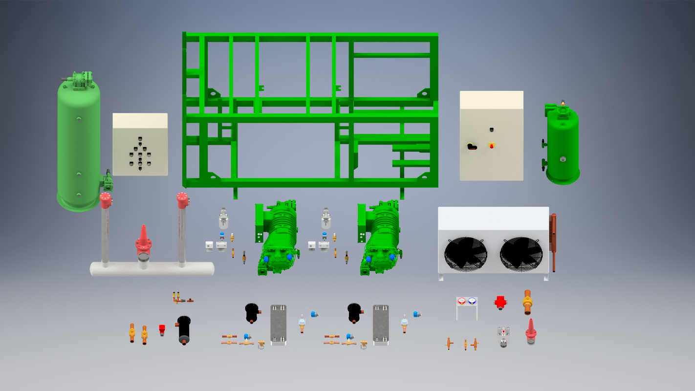 3D compressor pack bitzer - TurboSquid 1151435