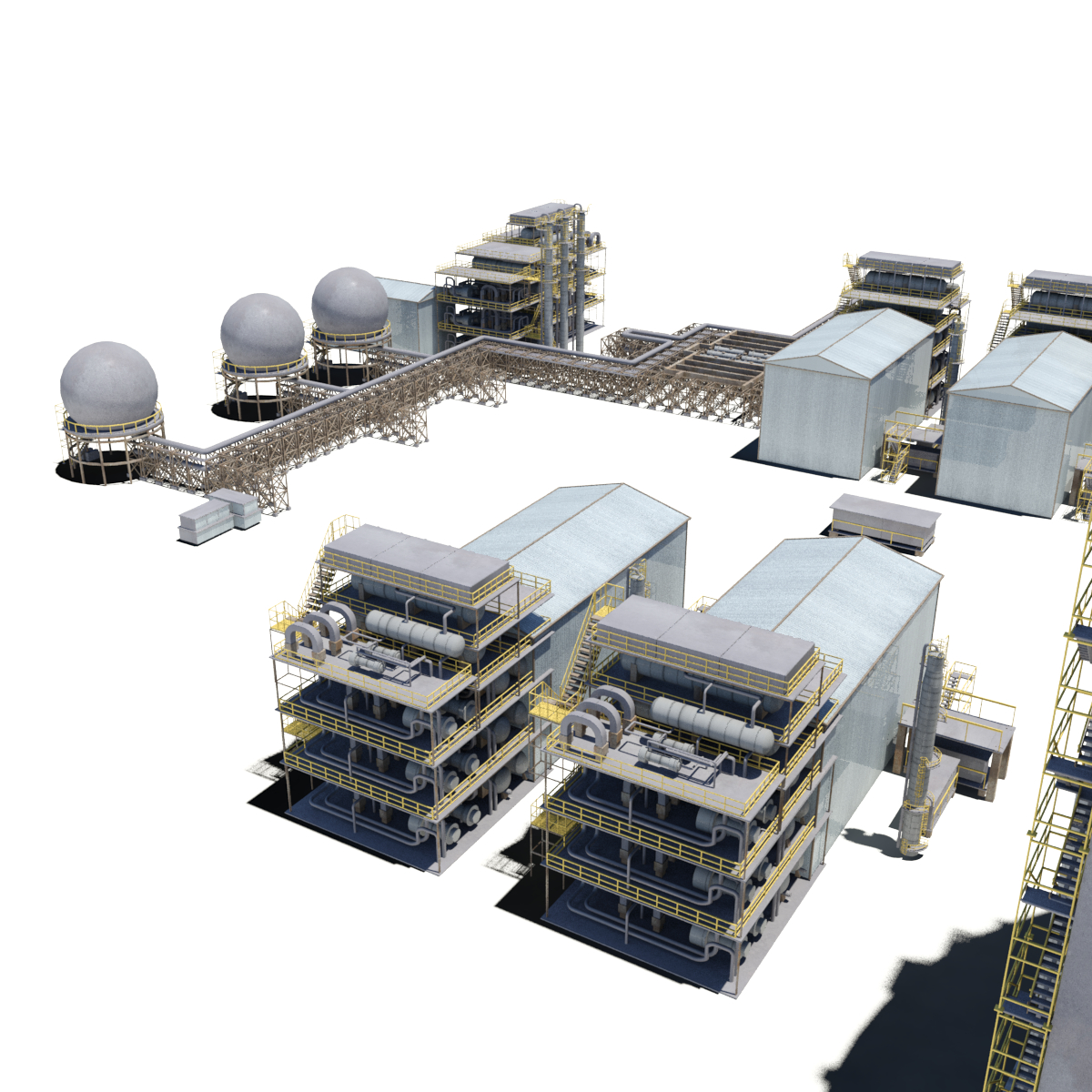 Industrial natural gas plant 3D - TurboSquid 1151453