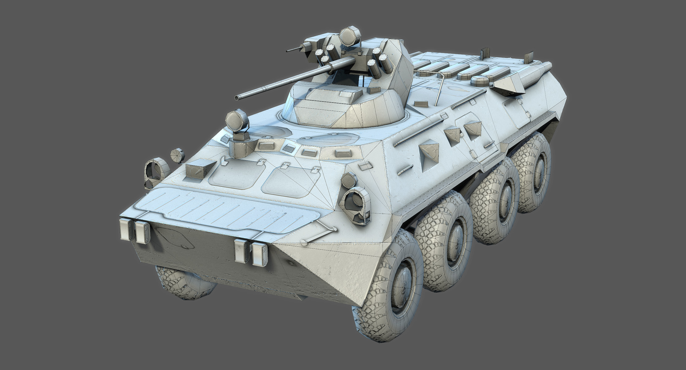 modèle 3D de BTR-80A Low-Poly (LOD) - TurboSquid 1151690