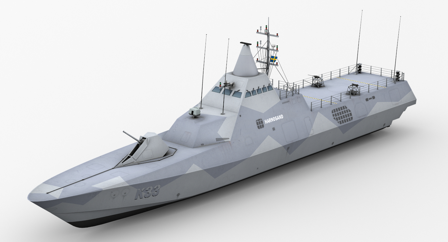 Visby class corvette 3D - TurboSquid 1151792